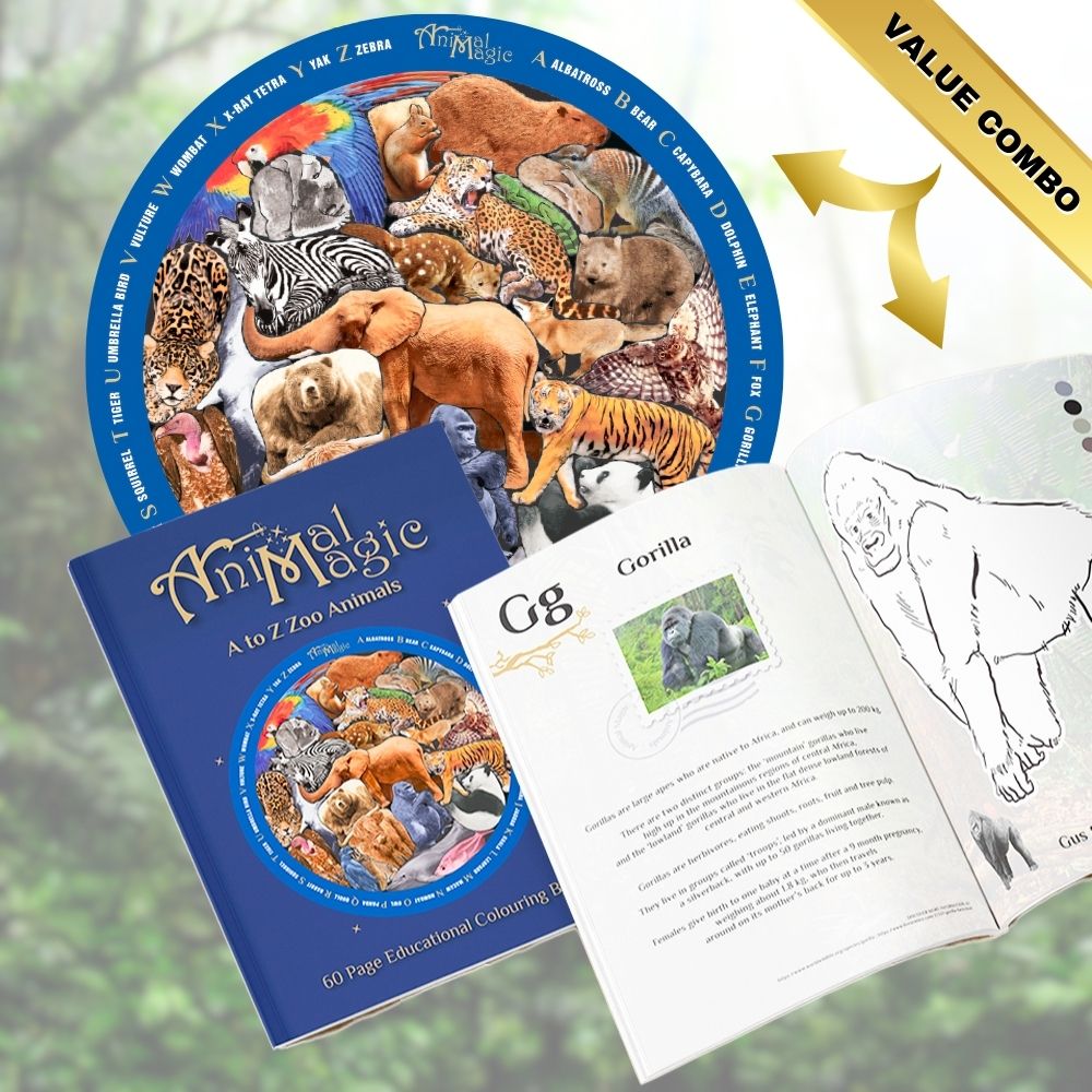 A to Z Wildlife ~ Alphabet Puzzle + Activity Book – Animal Magic Puzzles
