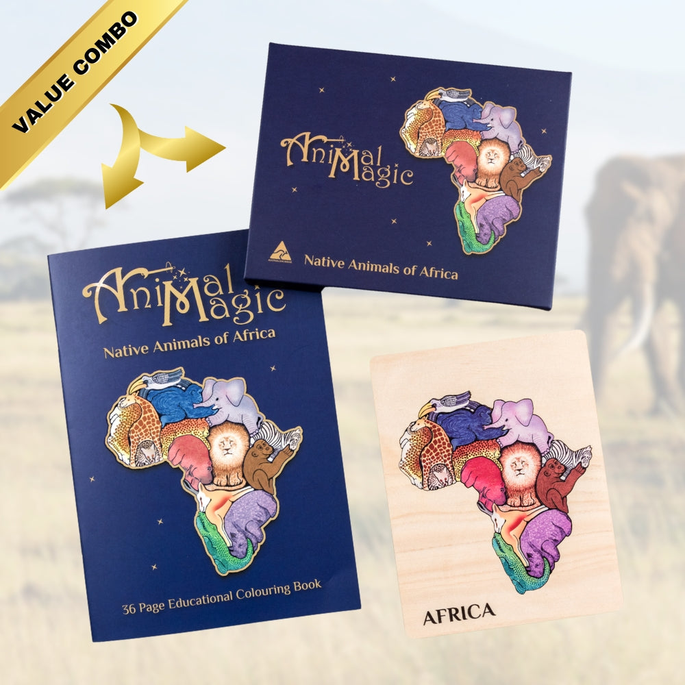 Native Animals of Africa ~ Puzzle + Activity Book – Animal Magic Puzzles
