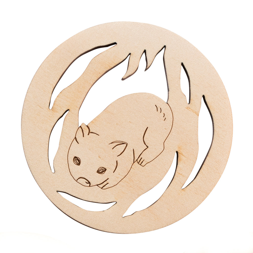 Wood Coasters ~ Wombat – Animal Magic Puzzles